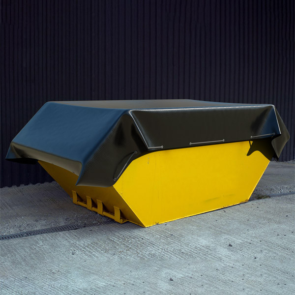 HD PVC Skip Cover 2.4m x 5.2m Reinforced Hems Eyelets Bungee Cord 14yd